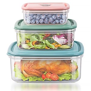 Food Storage Containers with lids Built-in Vents, 100% Airtight and Microwave & Dishwasher Safe Kitchen Meal Prep Container, BPA-Free Durable Plastic Bowls with Lids for food - Vintage Colors…