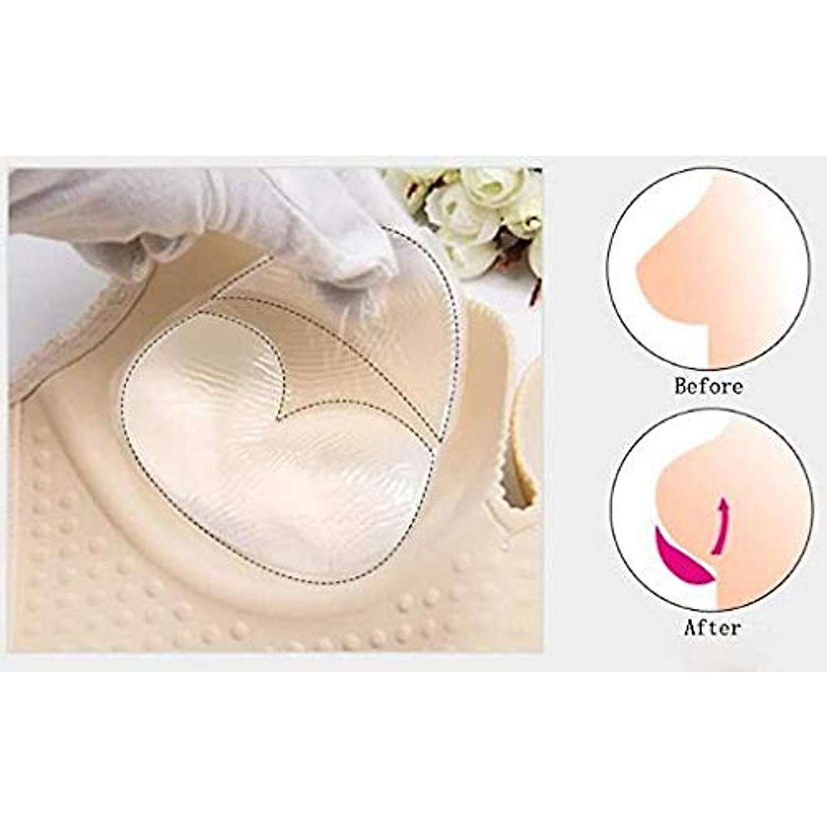 ericotry 1 Pair of Transparent Silicone Gel Bra Inserts for Underwear Swimsuits or Bikinis