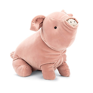 Jellycat Mellow Mallow Pig Stuffed Animal, 15 inches