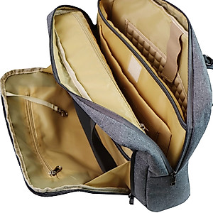 Bomocillio Laptop Bag 15 15.6 Inch Laptop Case Computer Bag Briefcase Messenger Shoulder Bag For Women Men Large Shockproof Grey