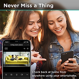 iHome Roto Smart Indoor WiFi Auto-Tracking Security Camera, Home Surveillance Cameras with 2-Way Audio, Night Vision, and Motion Alerts, 1080p HD, 2 Pack