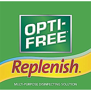 Opti-Free Replenish Multi-Purpose Disinfecting Solution With Lens Case, Lemon 10 Fl Oz