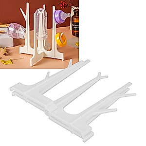 Keenso Space Saving Bottle Drying Rack, Portable Bottle Dryer Holder for Baby Bottles Reusable Baggies, Dishes, Cups, Glass and Bottles Great for Home Travel