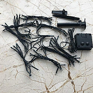 ibasenice Christmas Lights Decoration 72 LED Solar Umbrella Light String Outdoor Waterproof Parasol Light Strip Low Power Consumption Light Lamp for Home Garden Patio (Warm White)