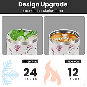 Riley Joy 40 oz Personal Style Stainless Steel Tumbler with Leak-Proof Lid and Straw, Double-Wall Vacuum Insulated Travel Mug for Coffee, Iced Tea, or Water - Ideal for Commutes and Outdoor