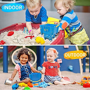 25 Pcs Kids Beach Sand Toys Set, Beach Toys Includes Castle Bucket, Sand Molds, Beach Shovel Tool Kit, Sand Castle Building Kits, Kids Outdoor Toys Sandbox Toys for Toddlers Kids Outdoor Play