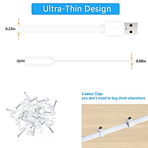 SIOCEN 3PCS 10FT Flat Micro USB Cable Power Extension Cord for Wyze Cam, WyzeCam Pan,Yi Cam,YI Dome Home Camera,Oculus Go,Kasa,Nest Cam,Netvue,Blink,Indoor Security Surveillance Camera Charging Cable