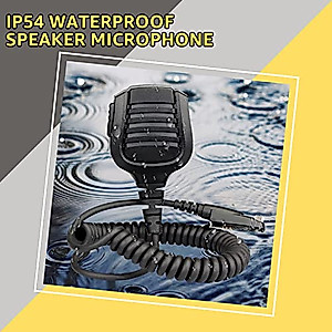 Retevis RT48 Shoulder Speaker Mic, IP54 Waterproof Microphone Compatible with Ailunce HD1 Retevis RT47 RT82 RT83 RT87 RT29 RB23 RT47V RB46 TYT2017 Walkie Talkies (1 Pack)