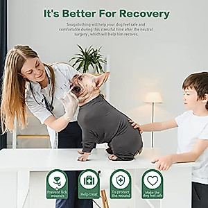 Dog Cone Alternative After Surgery for Large, Comfy Dog Onesie Recovery Suit for Surgery Male, Spay Dog Shirts for Medium Dogs Girl Female (XXXL Boxer)