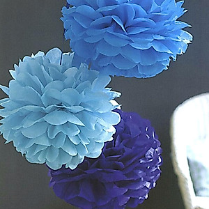 Shindel 330 Sheets Blue Tissue Paper, 14x10 Inch Gift Wrapping Paper Bulk Thickened for Gifts Bags Boys Graduation Holiday Birthday Party Packaging Decor DIY Craft Supplies