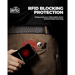 LORZOR AirTag Wallet - Bifold Full Grain Leather Mens Air Tag Wallet with AirTag Holder, RFID Blocking Minimalist Wallet for Men for Apple Air Tag, up to 11 Cards Gifts for Men