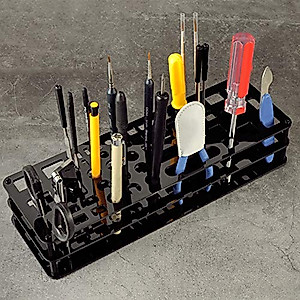 OLYCRAFT Gundam Mold Making Tools Storage Box Tool Organizer Box, 63 Holes Shelf Craft Tools Rack Stand for Tools Storage