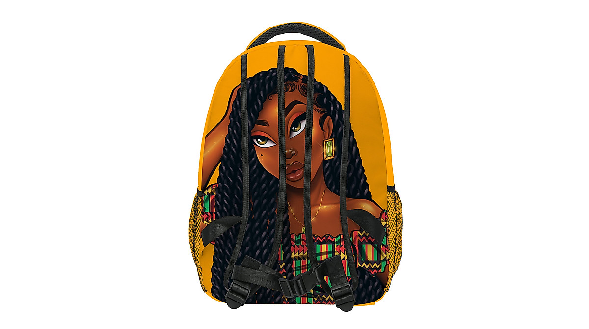 yalinan African Black Girl Backpack for School African American Book ...