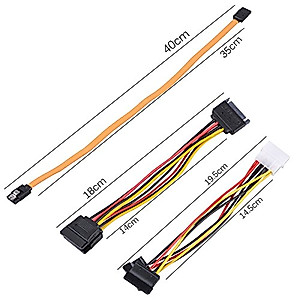 UCEC SSD Mounting Bracket kit 2.5 to 3.5 Hard Drive Adapter (SATA Data Cables and Power Cables Included) (2 x Bracket Conversion Frame)