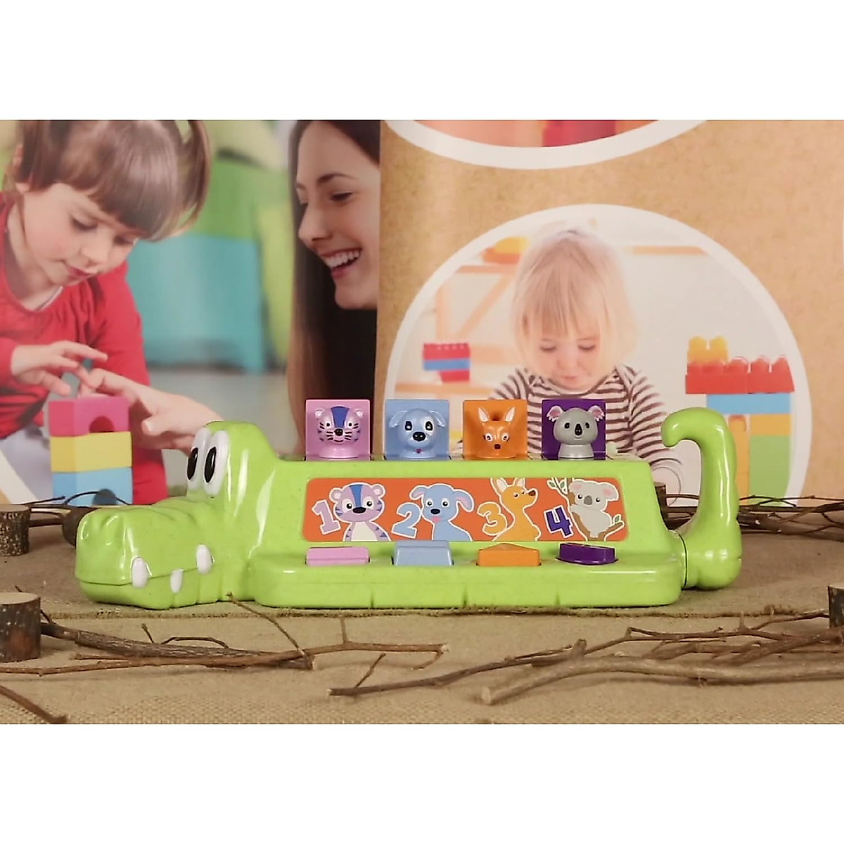 BOLEY Toddler Activity Center - Roo Crew Animal Alligator Interactive Learning Toy - Learn Colors, Shapes and Numbers - Toddler Interactive Playset – Ages 2 and Up