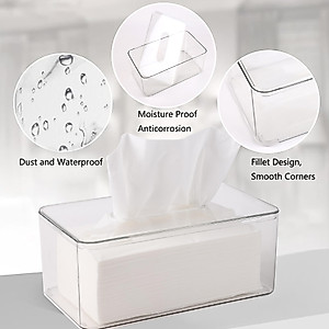 Yureshmull Dryer Sheet Holder, Dryer Sheet Container for Laundry Room, Clear Wipes Dispenser Holder Rectangle for Car, Office, and Home, Easy Refill Holds Standard Sheets