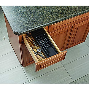 Farberware 5229614 7 Slot In Drawer Knife Organizer, 18-Inch, Black