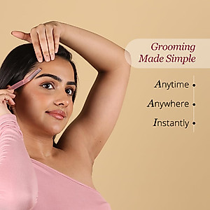 Carmesi Facial Razor for Women | Painless & Precision Face Hair Removal | for Peach Fuzz, Eyebrow, Chin & Upper Lip | Gentle Exfoliation & Smoother Skin | (3 Count)