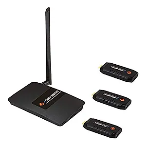 J-Tech Digital HDMI Wireless Presentation System Meeting Room kit 3 TX and 1 RX Streaming 1080P HD Signal from HDMI Dongle up to 65 feet Wireless HDMI Extender (up to 5 Transmitters) [JTECH-QS100]