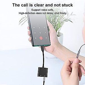 MOSWAG 2in1 USB C to 3.5mm Audio Adapter with Type C PD 18W Charging for Audio Stereo USB C to 3.5mm Headphone Jack Adapter Compatible with Samsung S20 S20 Ultra/Google Pixel 5 4 4 XL 3 3 XL