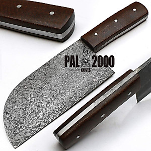 Custom Handmade - Carbon Steel - Cleaver Chopper Edc Knife - Serbian chef knife - Nikos Kitchen Butcher Knives - Knife With sheath - coolina kitchen - Handmade Meat Cleaver Knife 8666