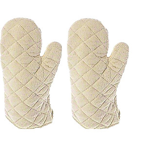 Update International Terry Cloth Oven Mitt Heat Resistant to 600° F, Set of 2