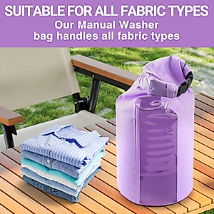 Travel Washing Machine & Retractable Clothesline - Hand Washing Machine & Portable Clothes Washer - Durable Travel Laundry Wash Bag & Camping Washing Machine - Portable Manual Clothes Washer