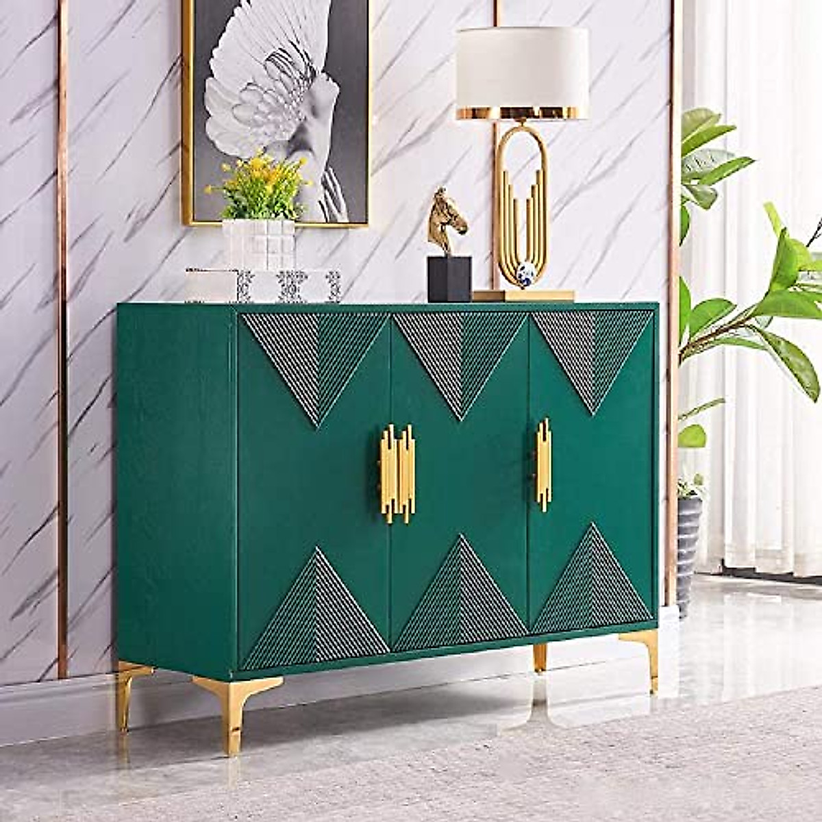 WANLIAN 6 Inch Furniture Legs, Metal Furniture Legs for Cabinet Sofa TV Stand Bookcase 4Pcs (Gold)