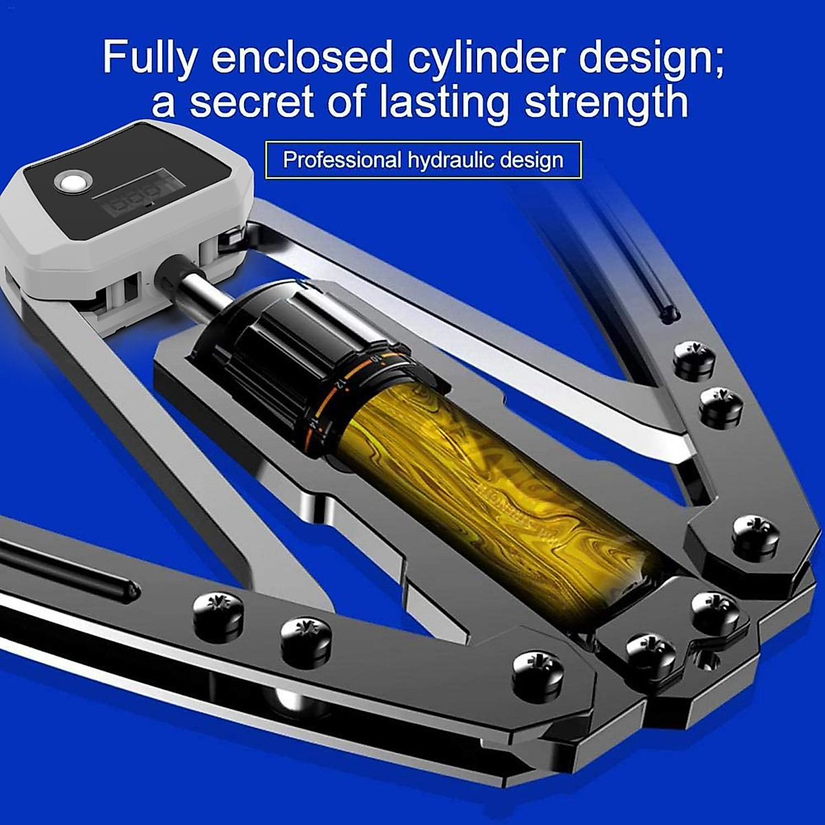 EAST MOUNT Twister Arm Exerciser with Counter Display-Adjustable 22-440lbs Hydraulic Power, Home Chest Expander, Shoulder Muscle Training Fitness Equipment, Arm Exercise Strengthener