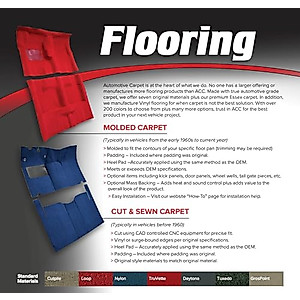 Replacement Auto Carpet Floor Liner - Molded Cutpile - fits 1974-1979 Ford F-100 Extended Cab 2WD Automatic C-6 Trans Column Shift (Medium Doeskin)