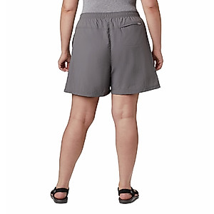 Columbia Women's Plus-size Sandy River Short, Breathable, Sun Protection Shorts, City Grey, 3X x 6