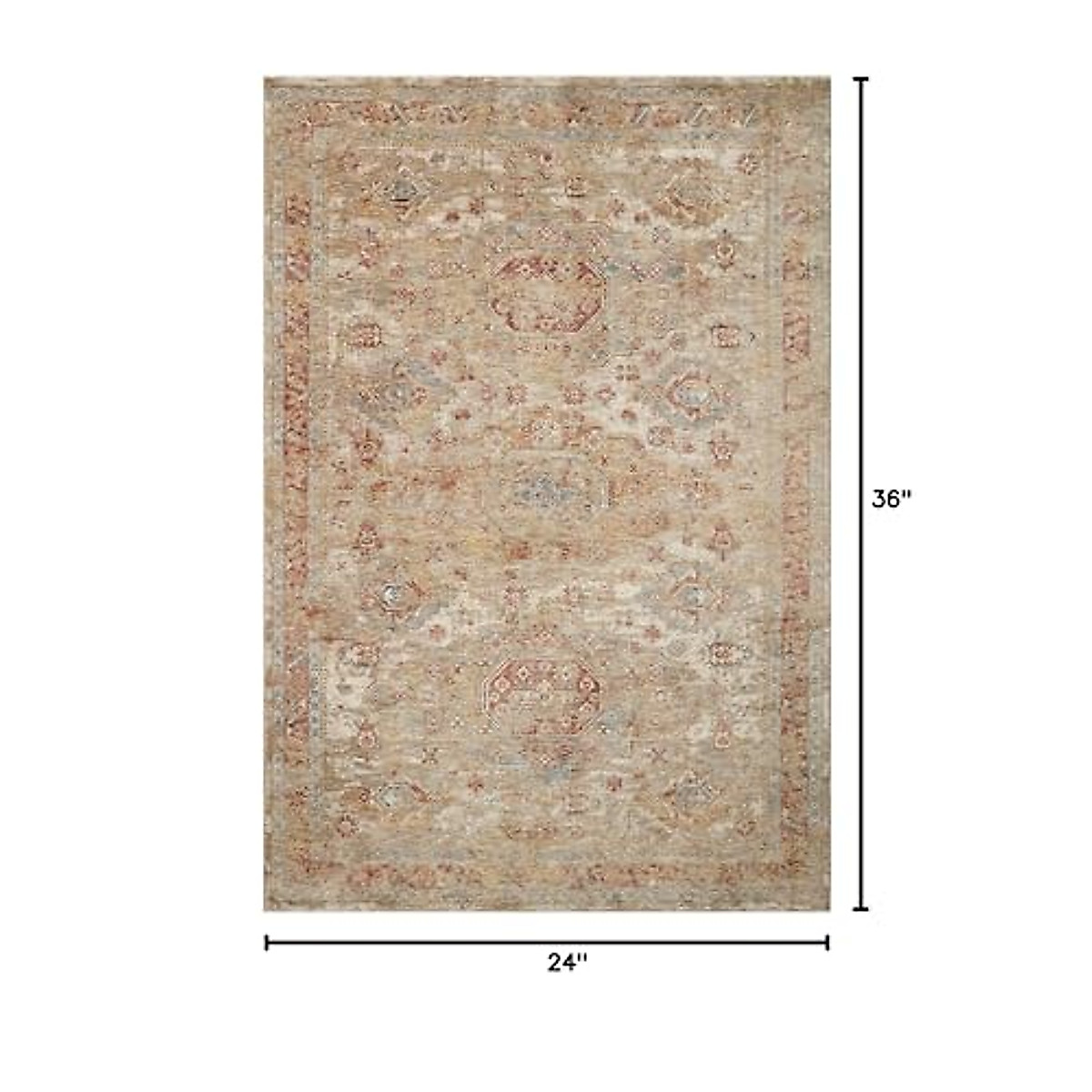 Loloi Gaia Gold/Taupe 2'-0" x 3'-0" Accent Rug