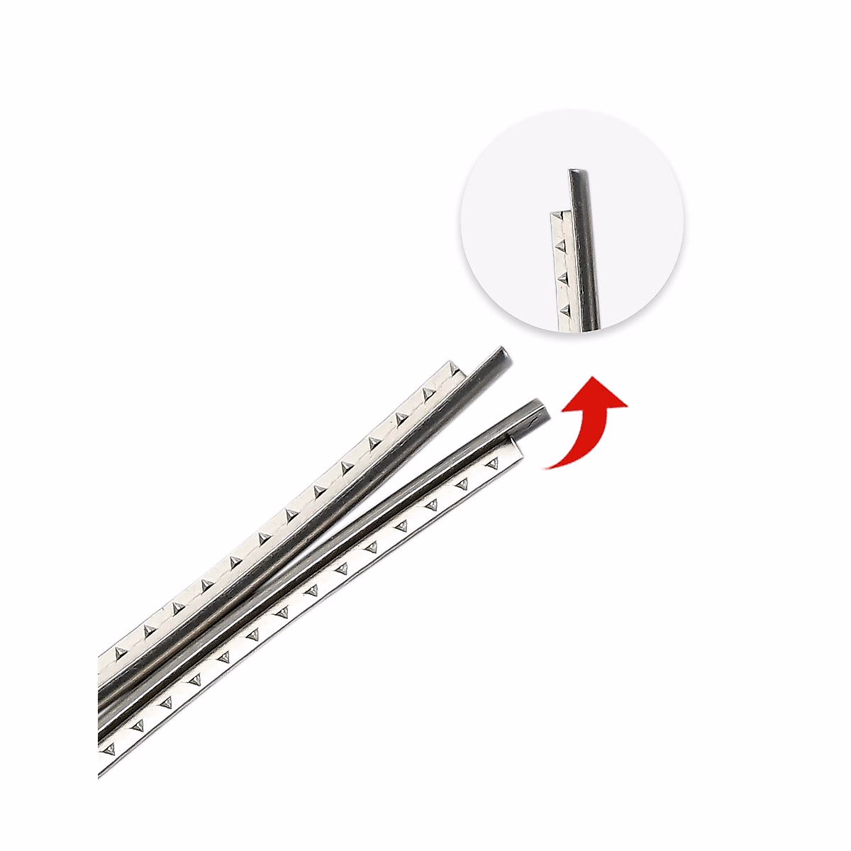 Holmer Guitar Fret Wires 2.9mm 24 Frets Stainless Steel Fretwire Compatible with Fender Electric Guitar Bass Guitar Fingerboard Replacement. Chrome