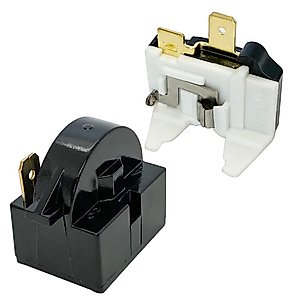 QP2-4.7 /4R7 1 Pin Refrigerator Starter PTC Start Relay w/ 6750C-0005P Refrigerator Overload Protector, Compatible with Kenmore Vissani LG Refrigerator Compressor for Mini Fridges, Wine/Beer Coolers