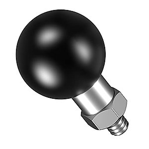 BRCOVAN 1'' Ball Adapter with 1/4"-20 Threaded Post for Action Camera & Camcorder Compatible with RAM Mounts B Size Double Socket Arm