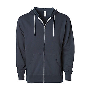 Independent Trading Co. - Lightweight Full-Zip Hooded Sweatshirt - AFX90UNZ - 2XL - Slate Blue