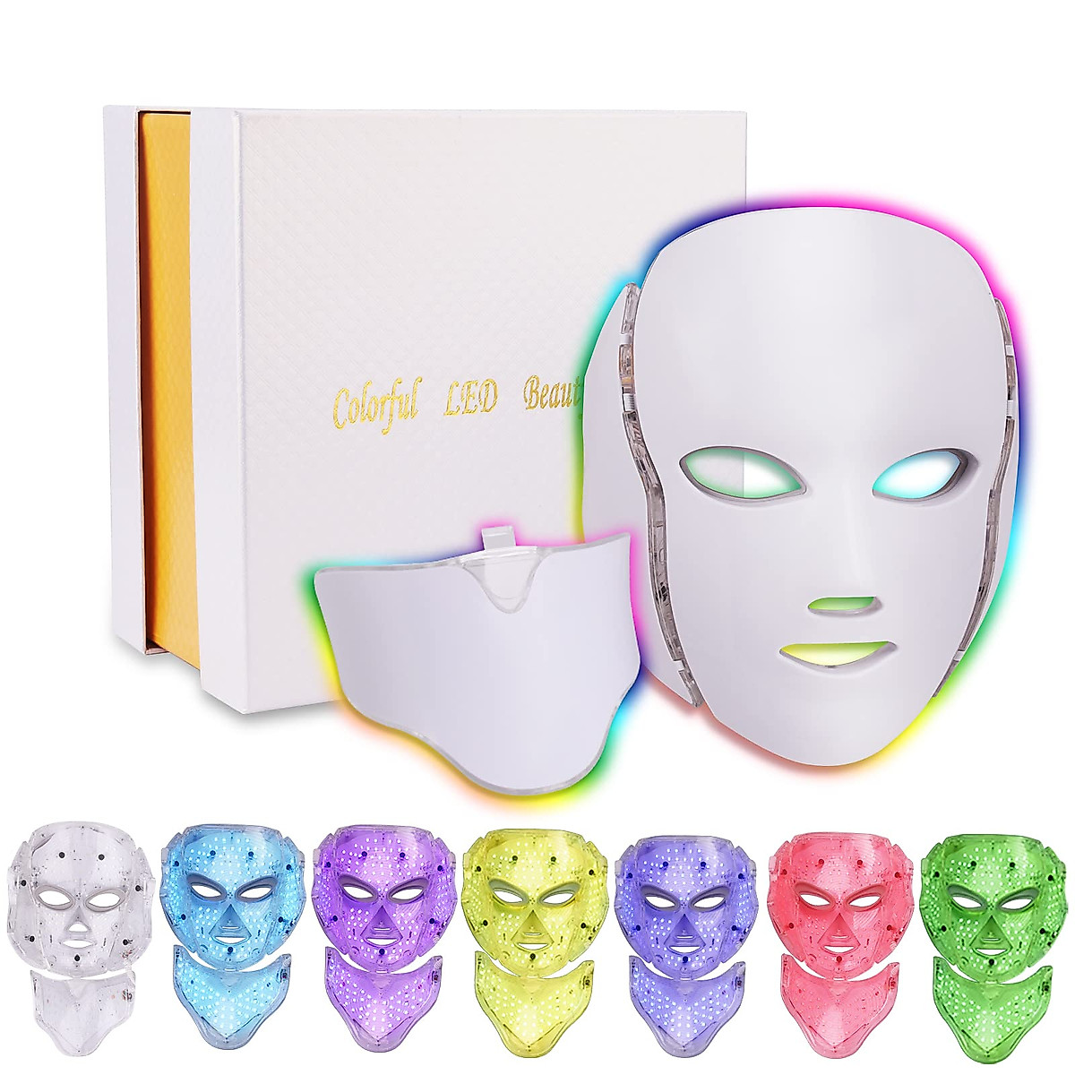 7 Colors Light Portable Face & Neck M -Ask Machine for Home Use | 7 Colors