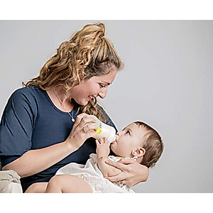 Avima Baby 12 oz Anti Colic Baby Bottles for Breastfed Babies - Fast Flow Nipples, Wide Neck Bottle, BPA Free - 9-12 Months, Stage 3 (Set of 6)