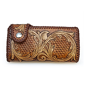 Realeather Cowhide Veg Tan Double Shoulder Leather Sheet for Crafting, 4-6 oz