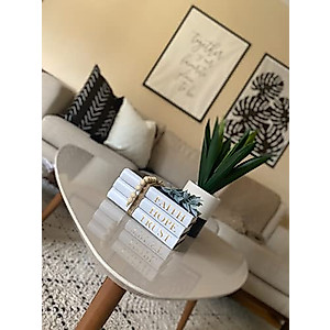 Hardcover Decorative Book,Modern Hardcover Decorative Books,Faith|Hope|Trust(Set of 3) Stacked Books for Decorating Coffee Tables and Bookshelf