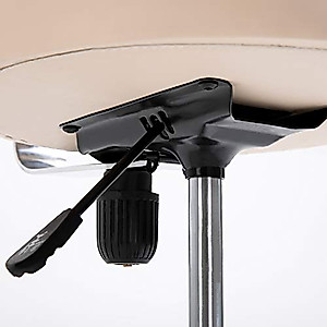 DR.LOMILOMI Extra-Wide Seat Rolling Swivel Clinic Medical Salon Stool Chair with Memory Foam 502