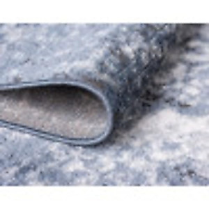 Unique Loom Portland Collection Area Rug - Astoria (5' 3" x 8' Rectangle, Blue/ Ivory)