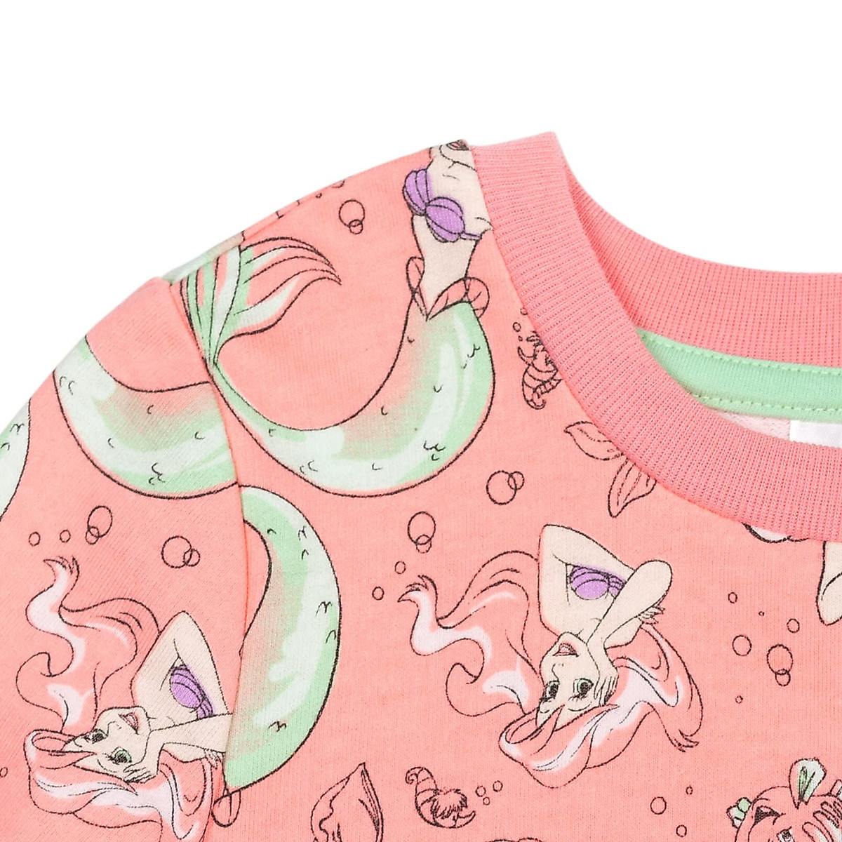 Disney Princess Ariel Little Girls French Terry Sweatshirt Ariel 7-8