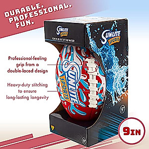 Sunlite Sports Waterproof Football, Outdoor Play, for Pool Beach Lake Park Water Toy, for All Ages, Family Fun