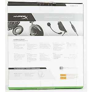 HyperX CloudX, Official Xbox Licensed Gaming Headset, Compatible with Xbox One and Series X|S, Memory Foam Ear Cushions, Detachable Noise-Cancelling Mic, in-line Audio Controls,Black/ Silver