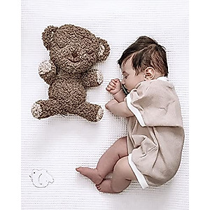 SNOObear White Noise Machine - Cry-Activated Plush Baby Sleep Soother - Cocoa Woolly