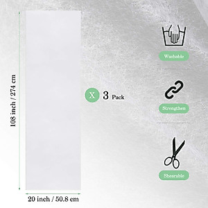 3 Pieces Double Sided Fusible Interfacing Webbing Non Woven Interfacing for Sewing Iron on Adhesive Web Interfacing Lightweight White Interfacing Fabric for DIY Craft Making, 59 x 78.74 Inch