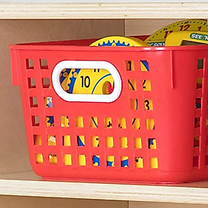 Really Good Stuff - 666002 Plastic Storage Baskets for Classroom or Home Use - Fun Rainbow Colors - 13" x 10" (Set of 6)