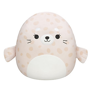 Squishmallows Original 14-Inch Lilou Beige Spotted Seal with White Belly - Large Ultrasoft Official Jazwares Plush