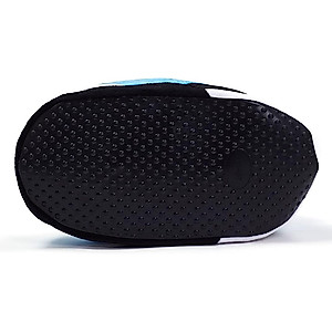 LAPRBY Sneaker Slippers Non Slip Sole Indoor House Plush Slippers Unisex Indoor Floor Cotton Shoes (Blue,5.5,12)